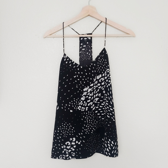 Tibi | Tops | Tibi Silk Ditzy Leopard Racerback Cami | Poshmark
